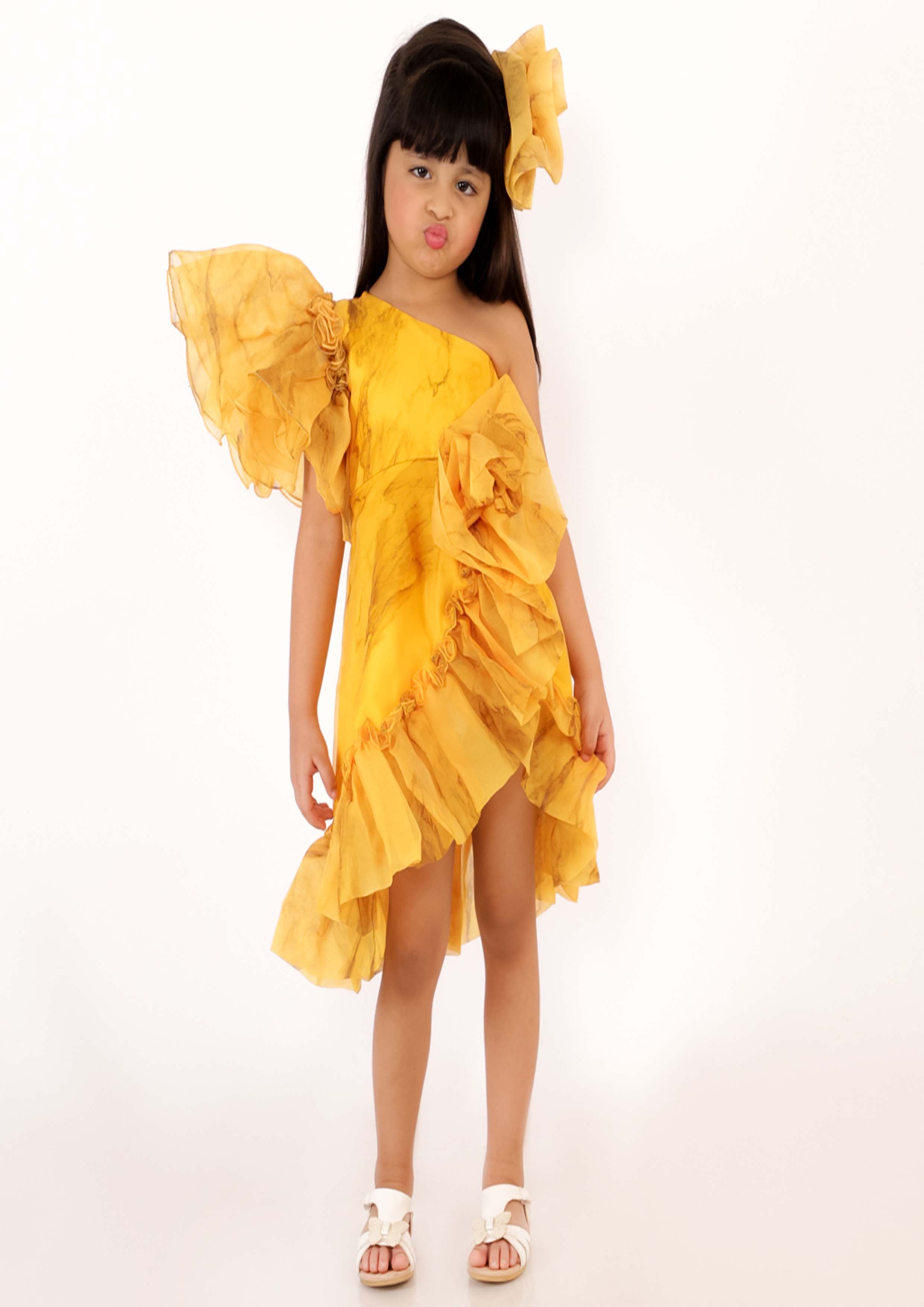 Yellow Marble Dress – Lil Angels