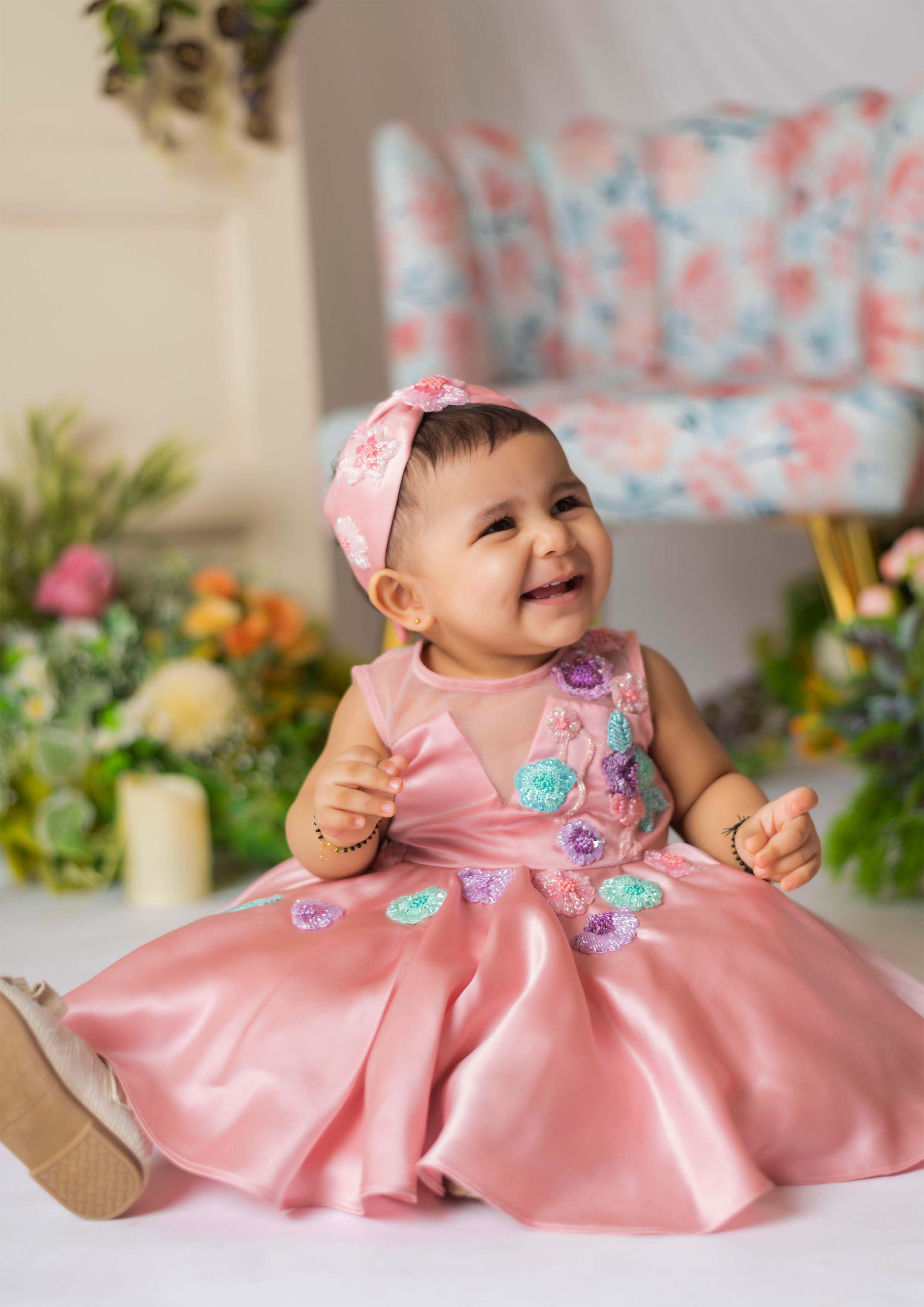 Rose Gold Floral Embroidered Frock – Lil Angels